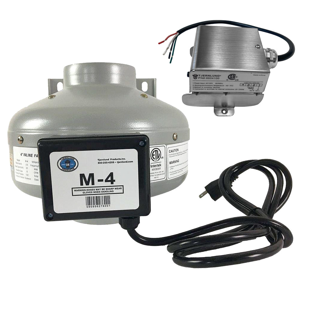 Tjernlund M-4DBT Automatic Dryer Booster Exhaust Fan 200 CFM ...